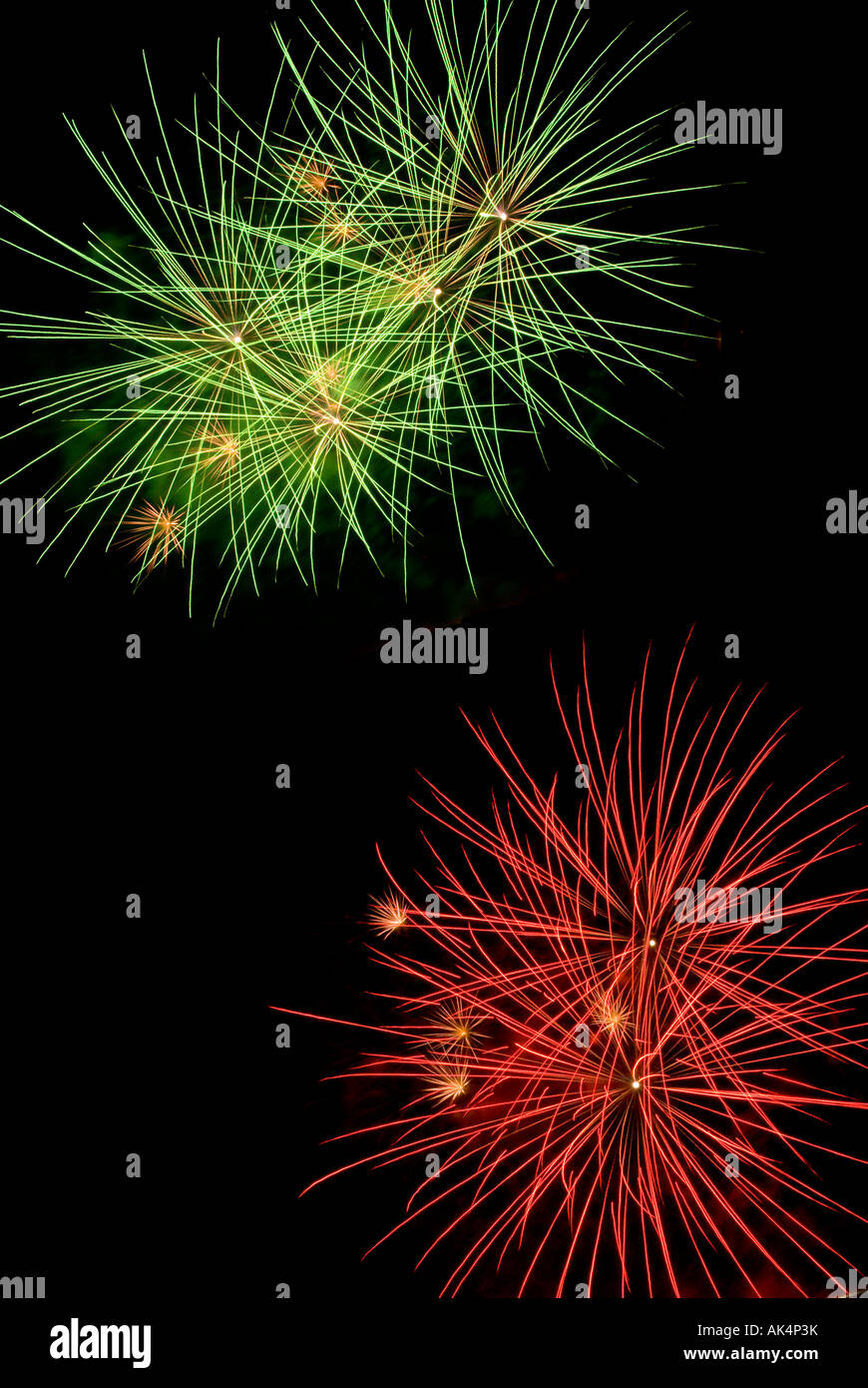 Fireworks display show Stock Photo - Alamy