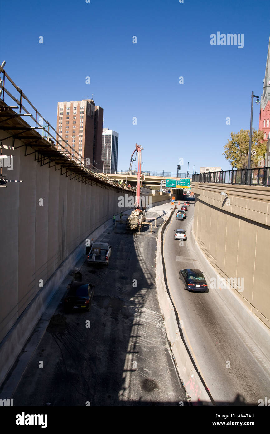 Marquette interchange project overpass construction Milwaukee Wisconsin ...