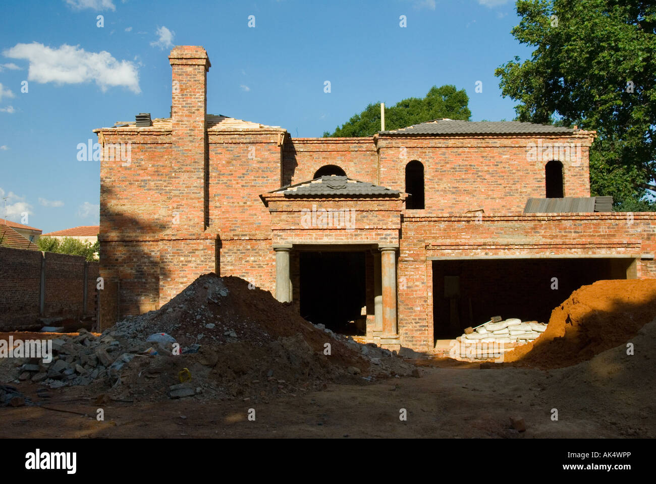 Luxury suburban house been built in Inanda, South Africa Stock Photo ...