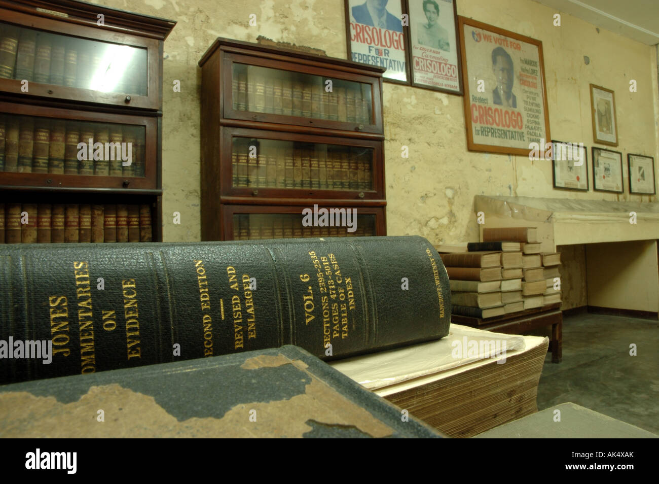 An old office in a Spanish Colonial Home in Vigan, Philippines Stock ...