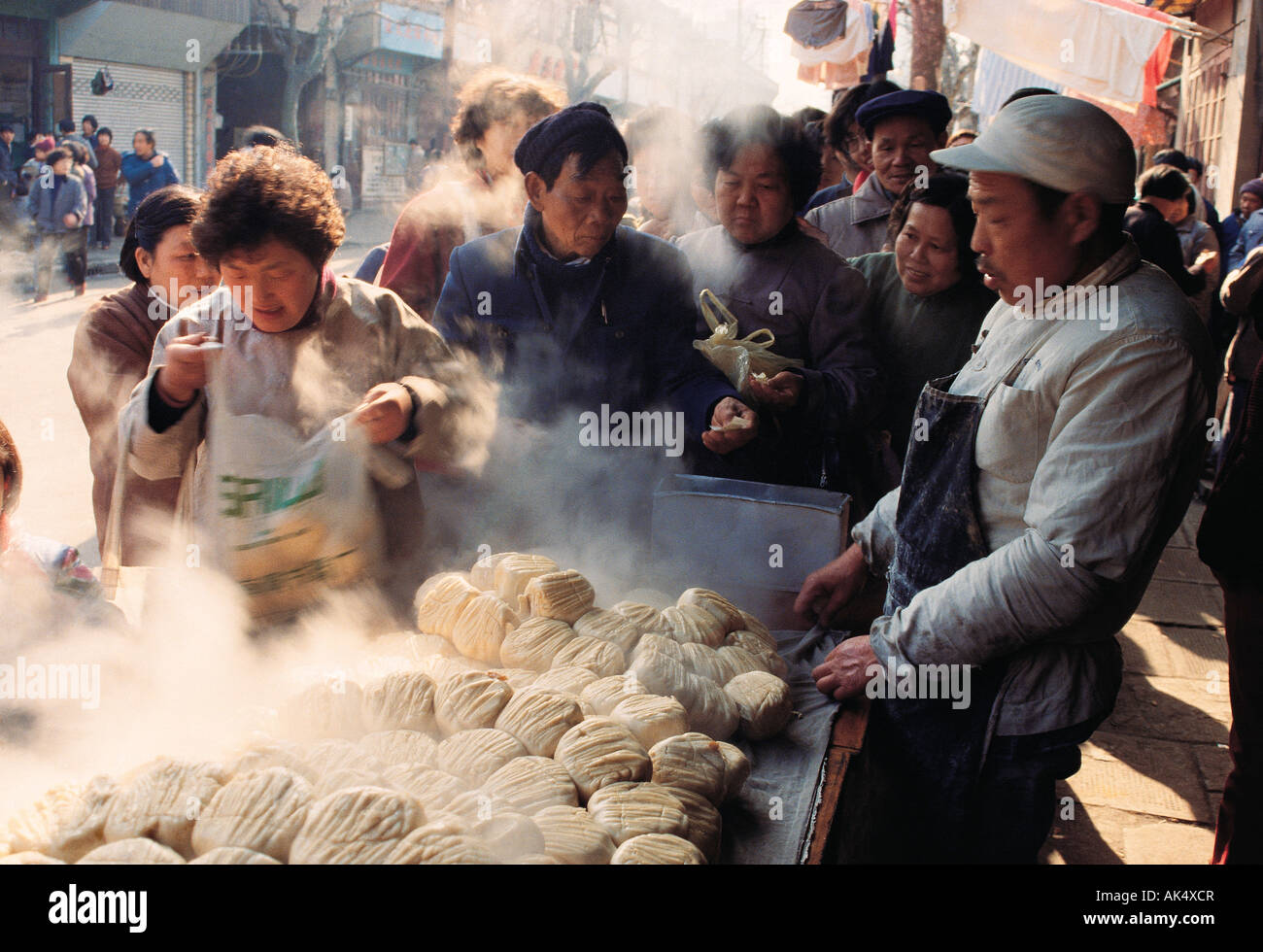 China, Shanghai, Xujiahui, Street vendors, Food stalls Stock Photo - Alamy