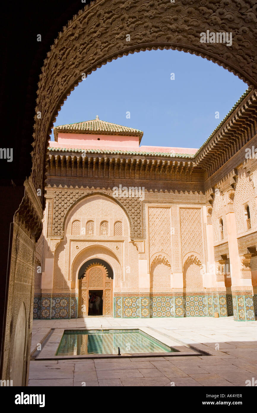 Morocco Marrakesh Medersa Mosque Islam Islamic Stock Photo - Alamy