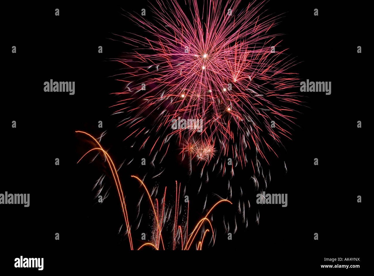 Fireworks display show Stock Photo - Alamy