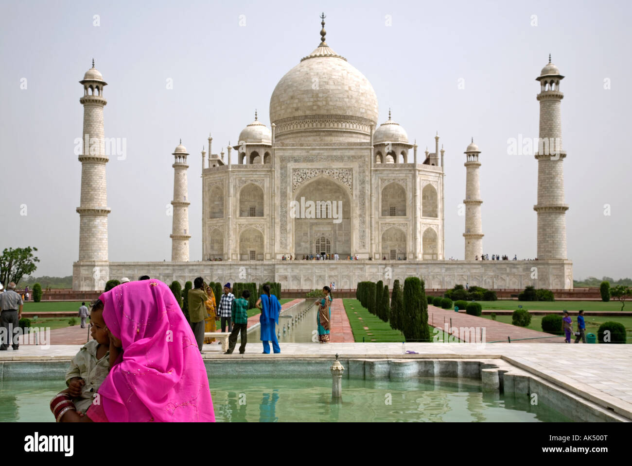 Woman and Taj Mahal. Agra. India Stock Photo - Alamy