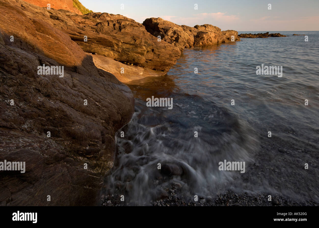 Wembury bay rock shute Devon UK Stock Photo - Alamy