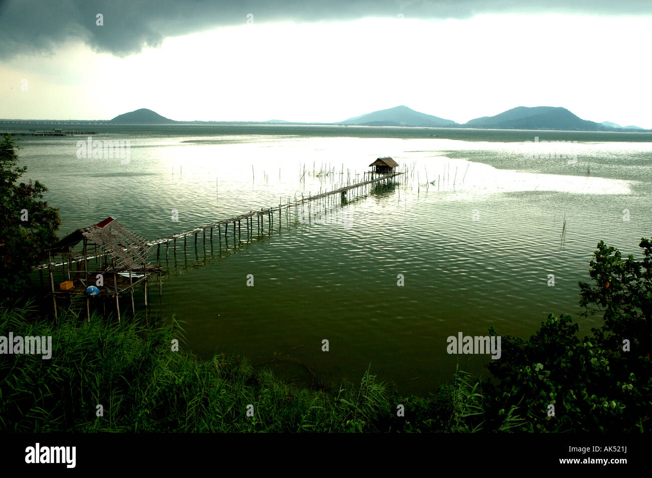 A derelict jetty and hut in Songkhla, Southern of Thailand Stock Photo ...
