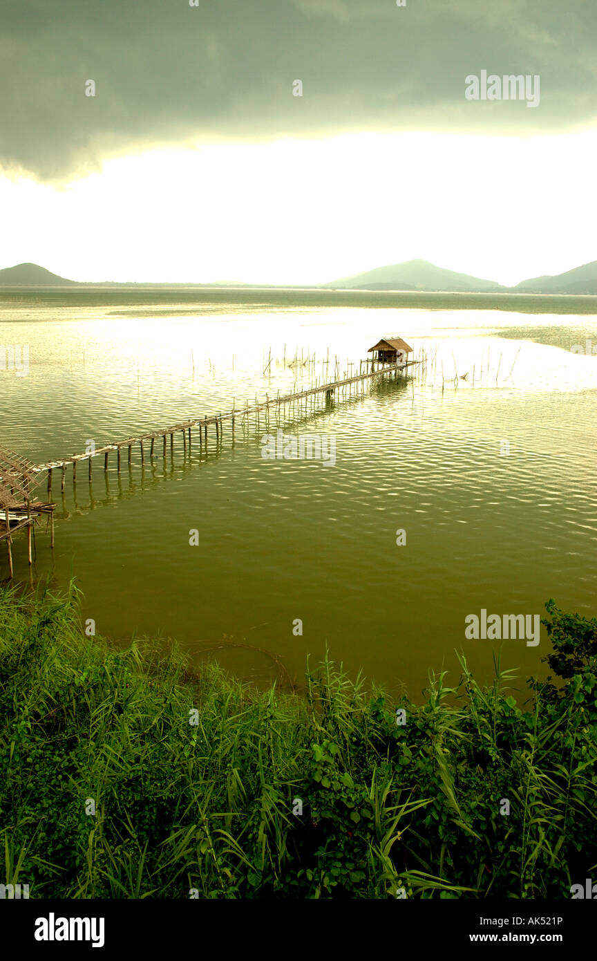 A derelict jetty and hut in Songkhla, Southern of Thailand Stock Photo ...