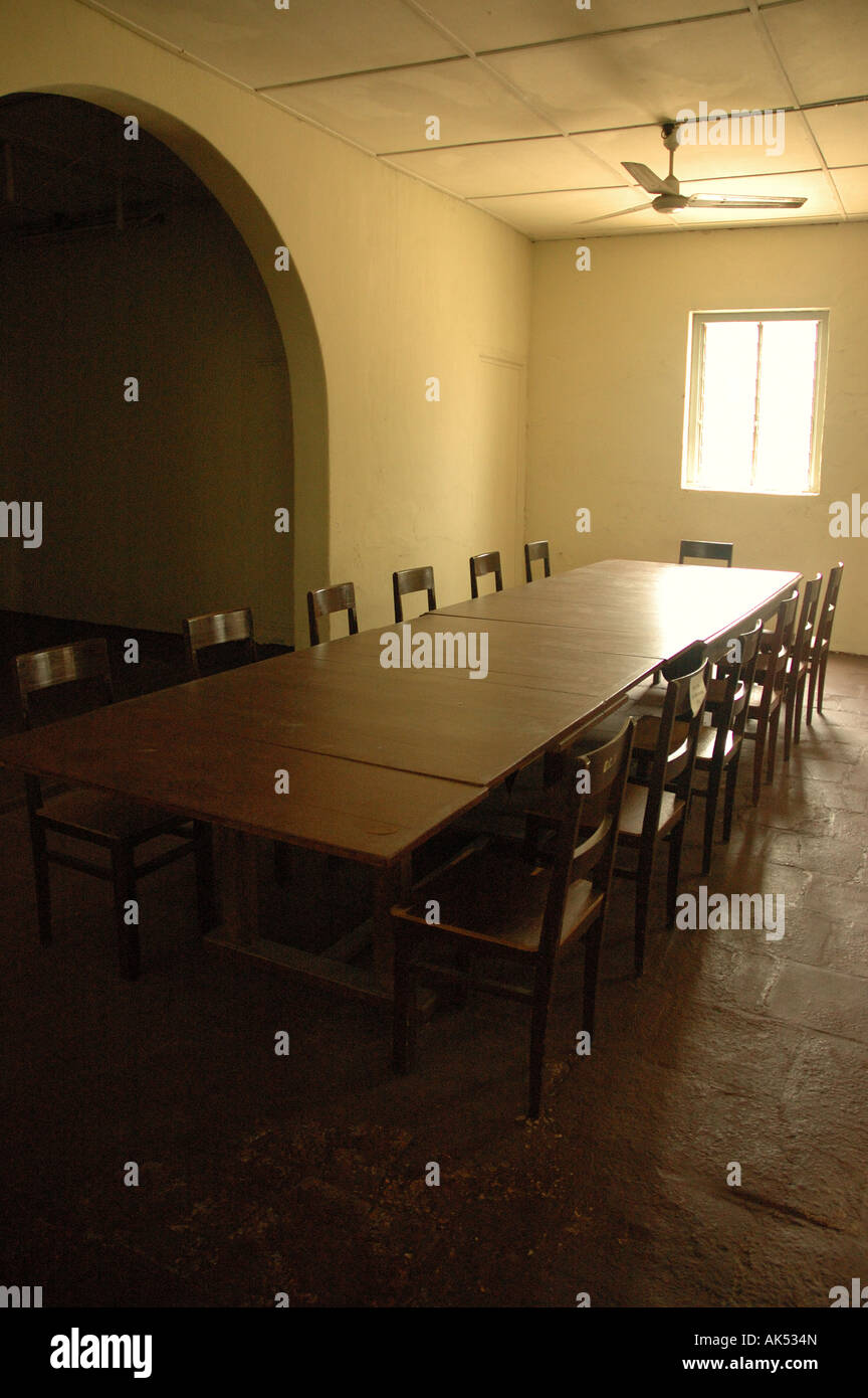 Empty dinning room in an old hotel Stock Photo - Alamy