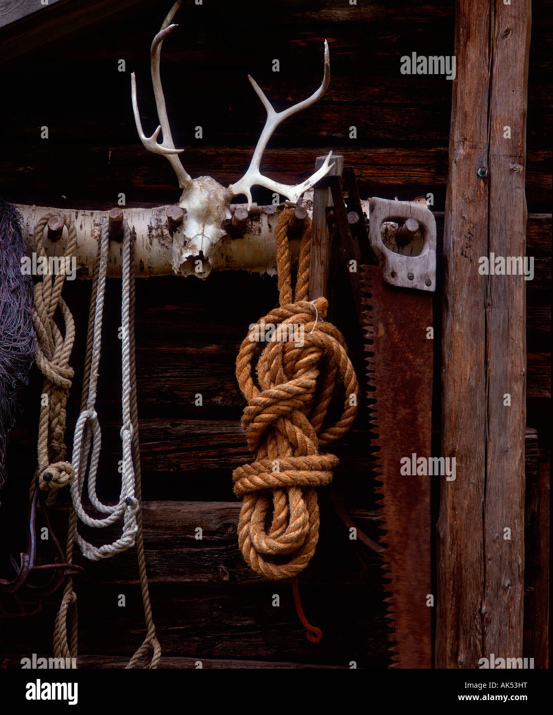 Rope on blockhouse hi-res stock photography and images - Alamy