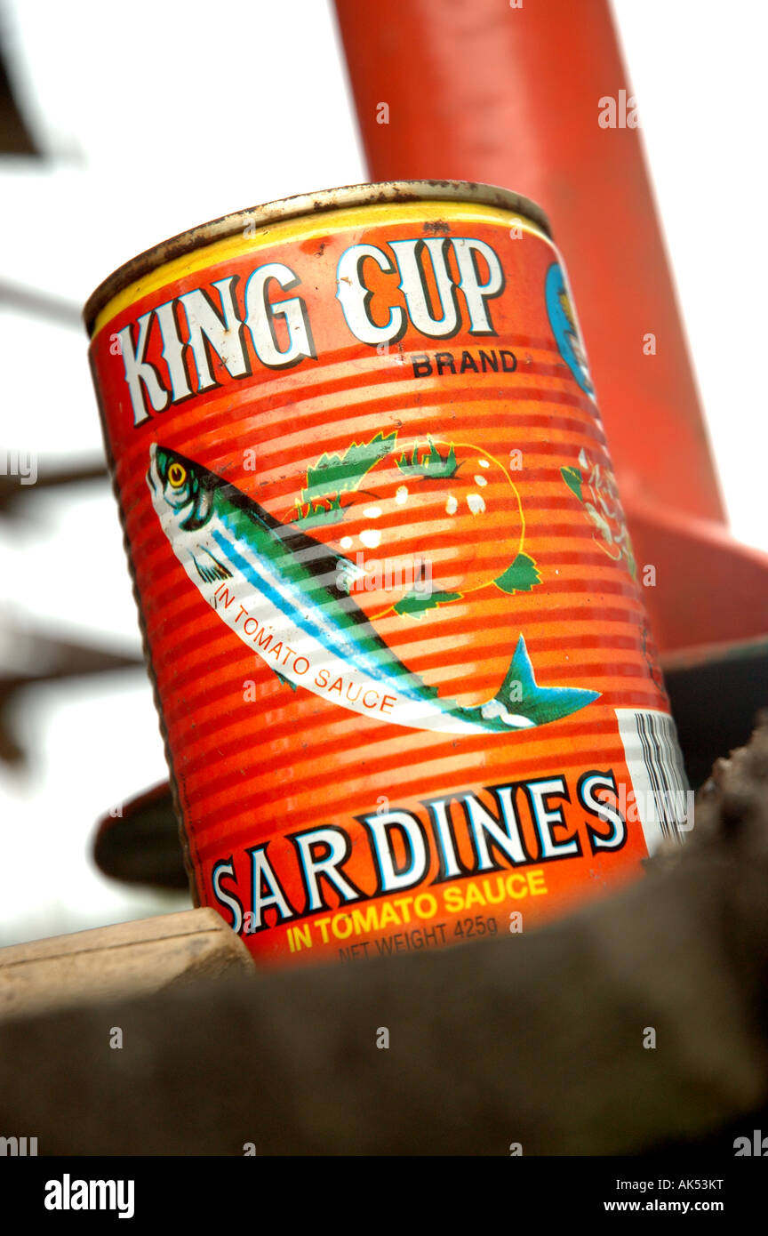 Red tin of sardines Stock Photo - Alamy