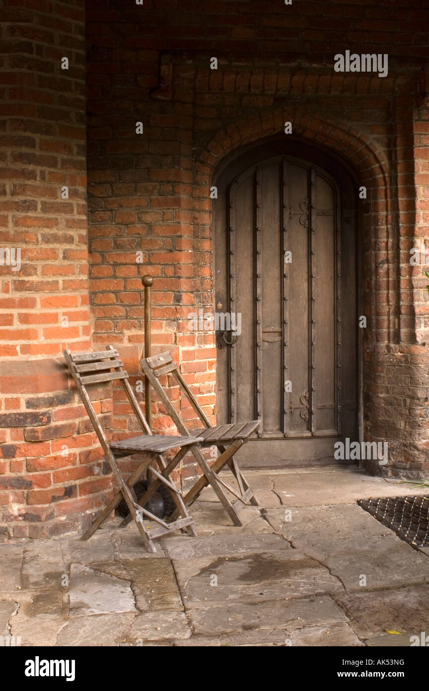 Chairs Outside Roos Hall In Beccles,Suffolk Stock Photo - Alamy