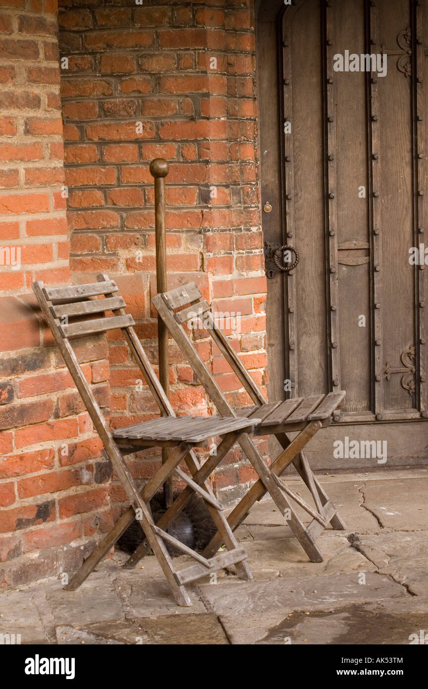 Chairs Outside Roos Hall In Beccles,Suffolk Stock Photo - Alamy