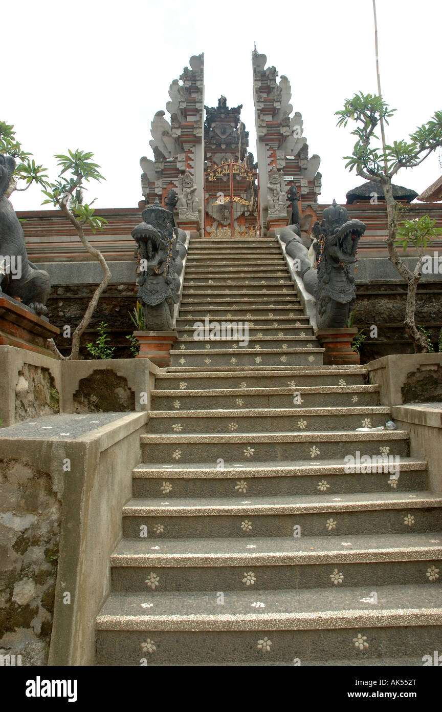 Steps up to a Hindu temple in Bali, near Ubud Stock Photo - Alamy