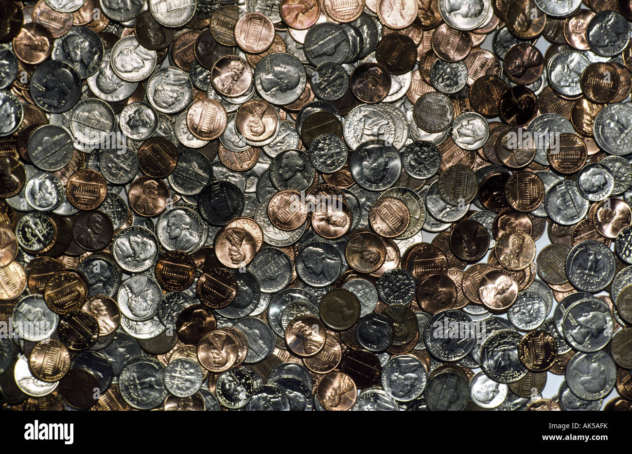 US currency coins Stock Photo - Alamy