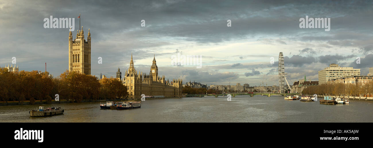 A Panoramic View of the Houses of Parliament, Palace of Westminster and ...