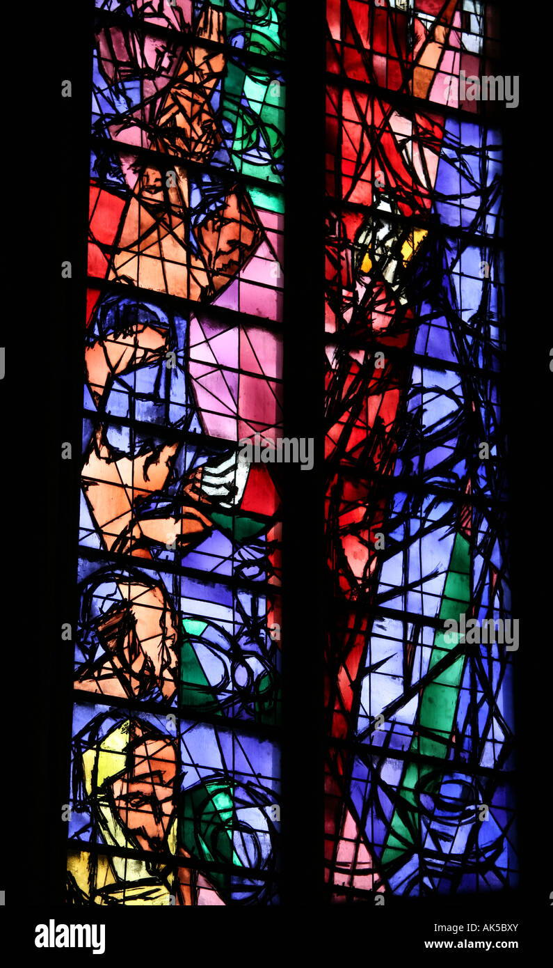 modern stained glass window Stock Photo - Alamy