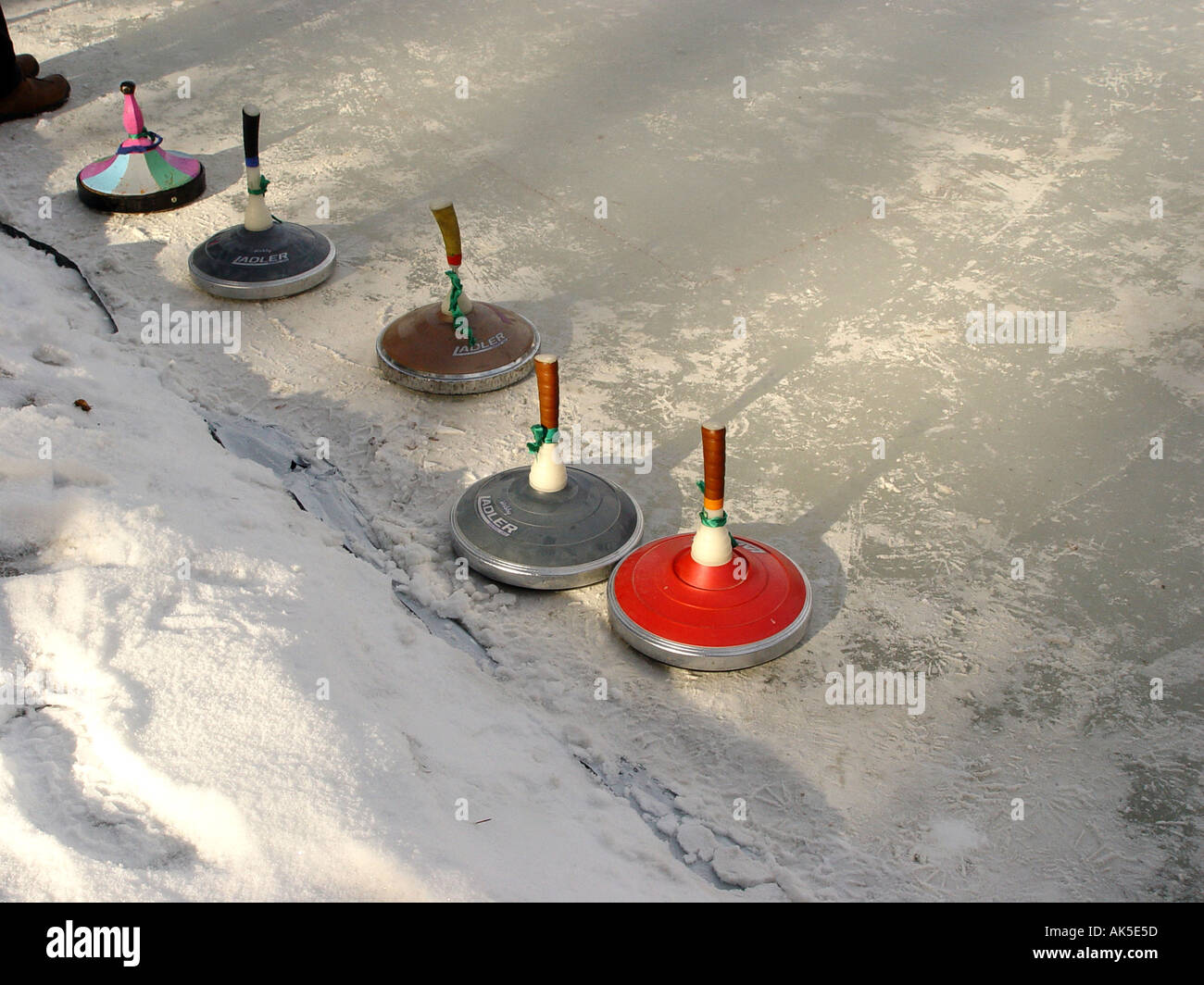 Ice stick shoot winter sport Stock Photo - Alamy