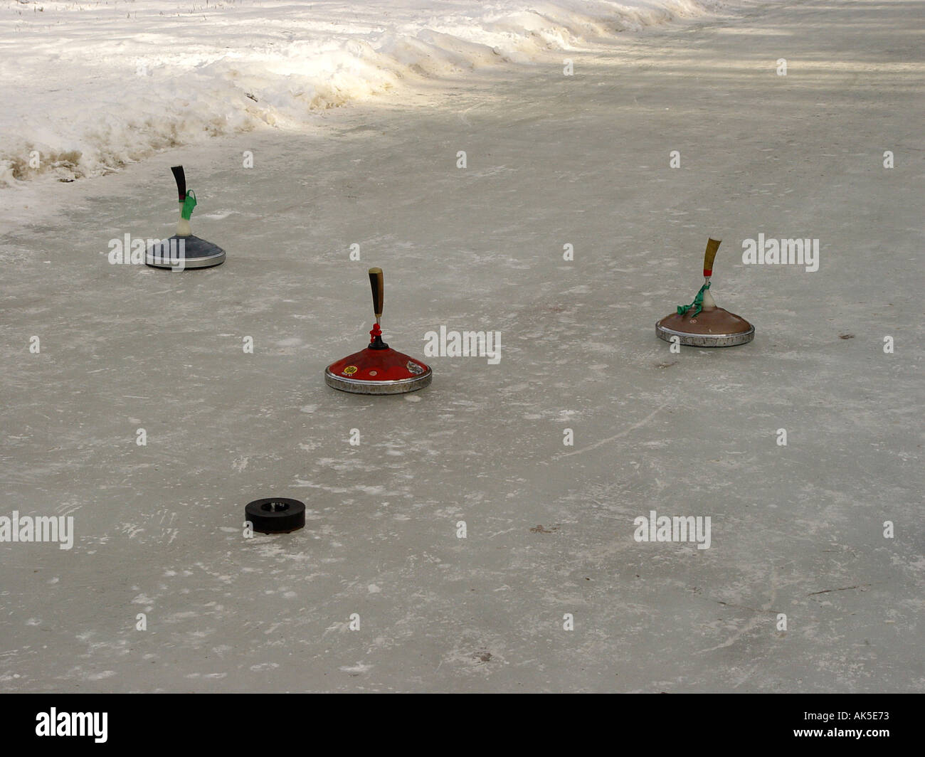 Ice stick shoot winter sport Stock Photo - Alamy