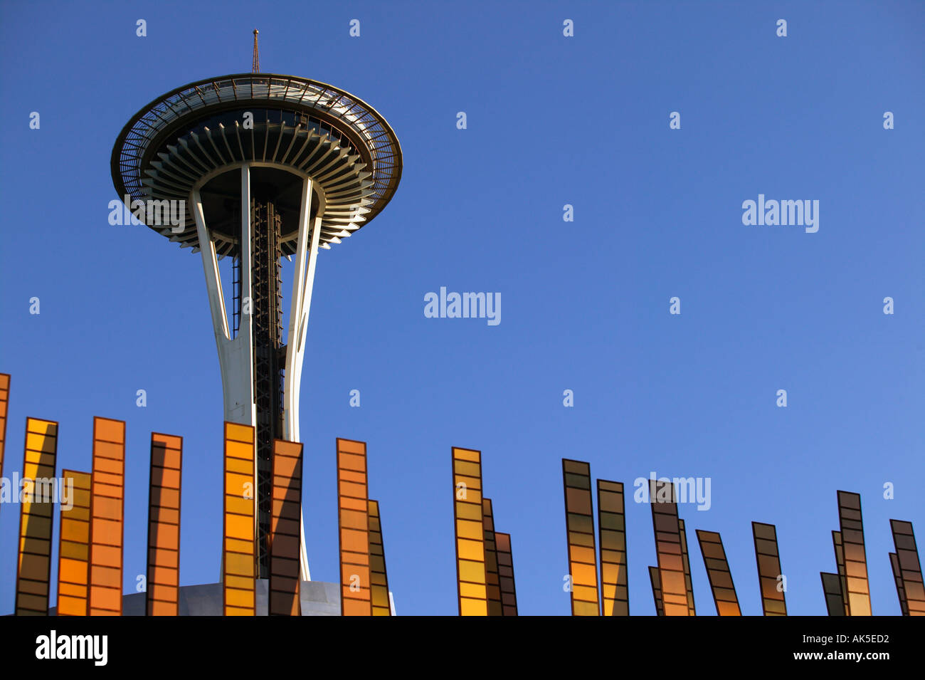 EMP Experience Music Project Building Metal Sculpture and Space Needle ...