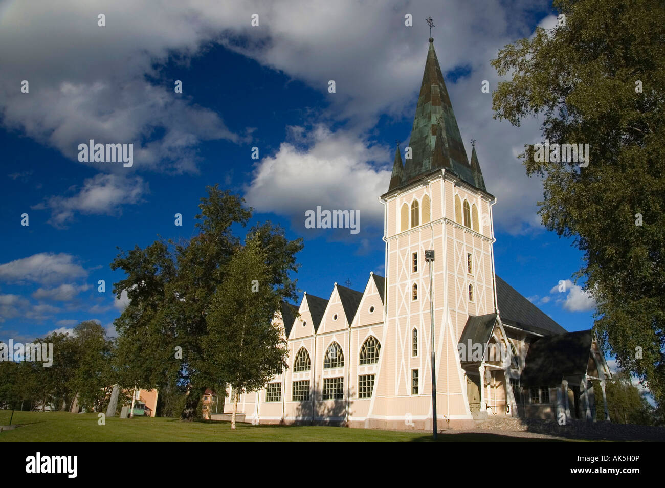 Arvidsjaur, Wooden church Stock Photo - Alamy
