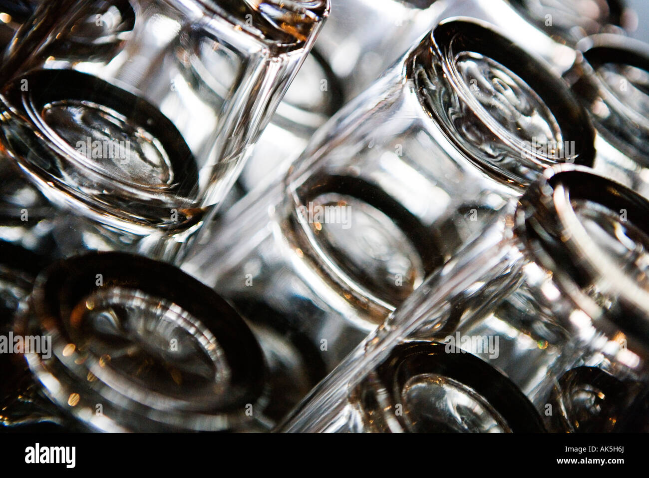 Stacked Clear Glass Cups Stock Photo - Alamy