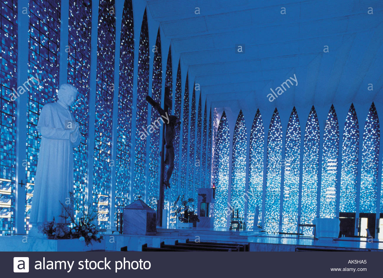Brasilia Cathedral Interior Stock Photos & Brasilia Cathedral Interior ...