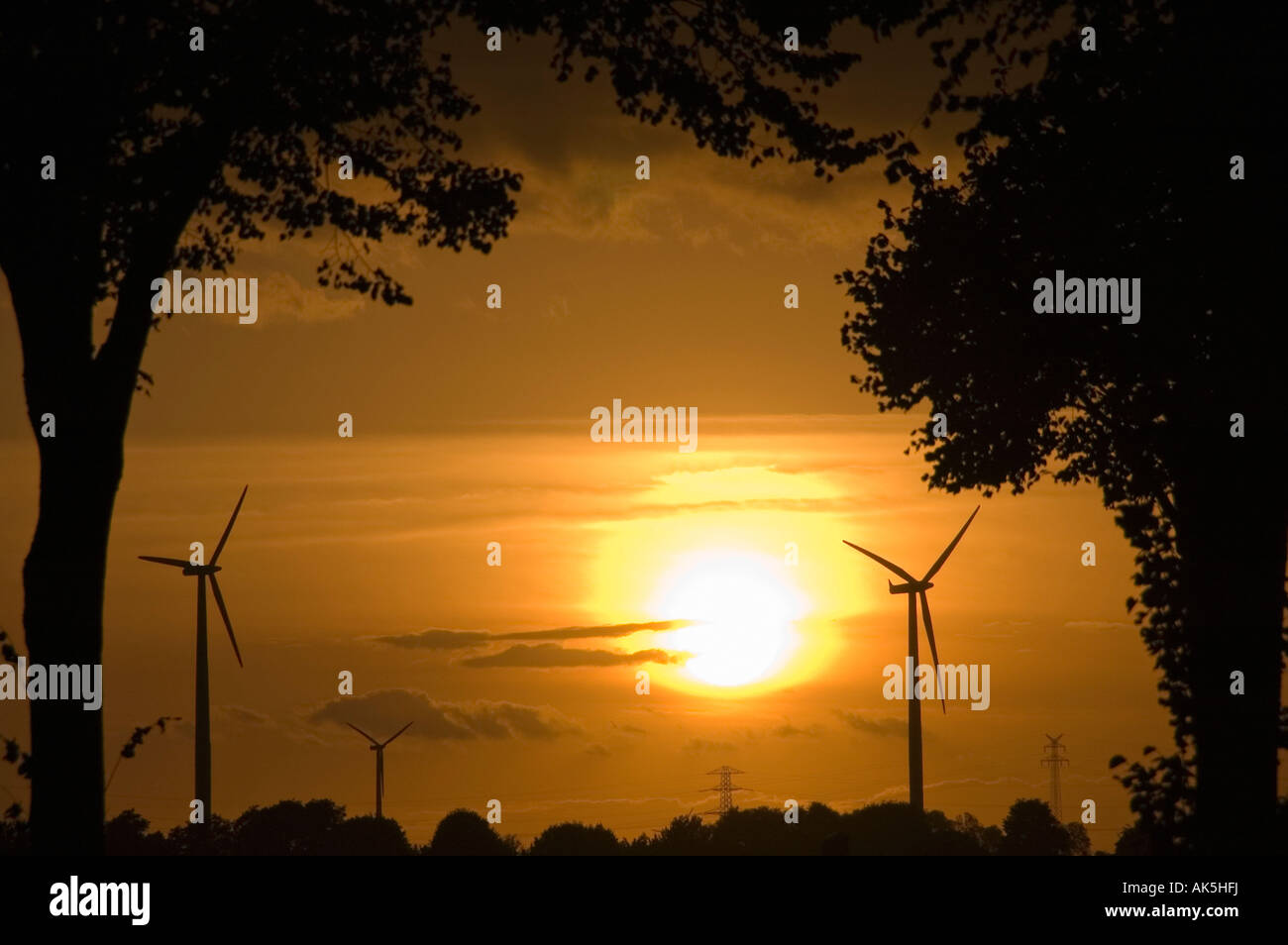 Ilsede, Wind Mills Stock Photo - Alamy