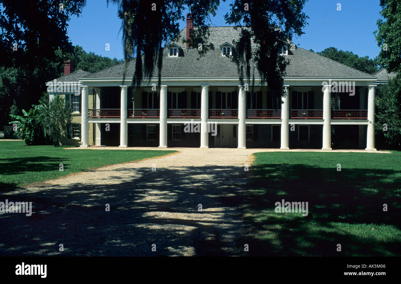 Destrehan Platation at the Mississippi river near New Orleans Stock ...