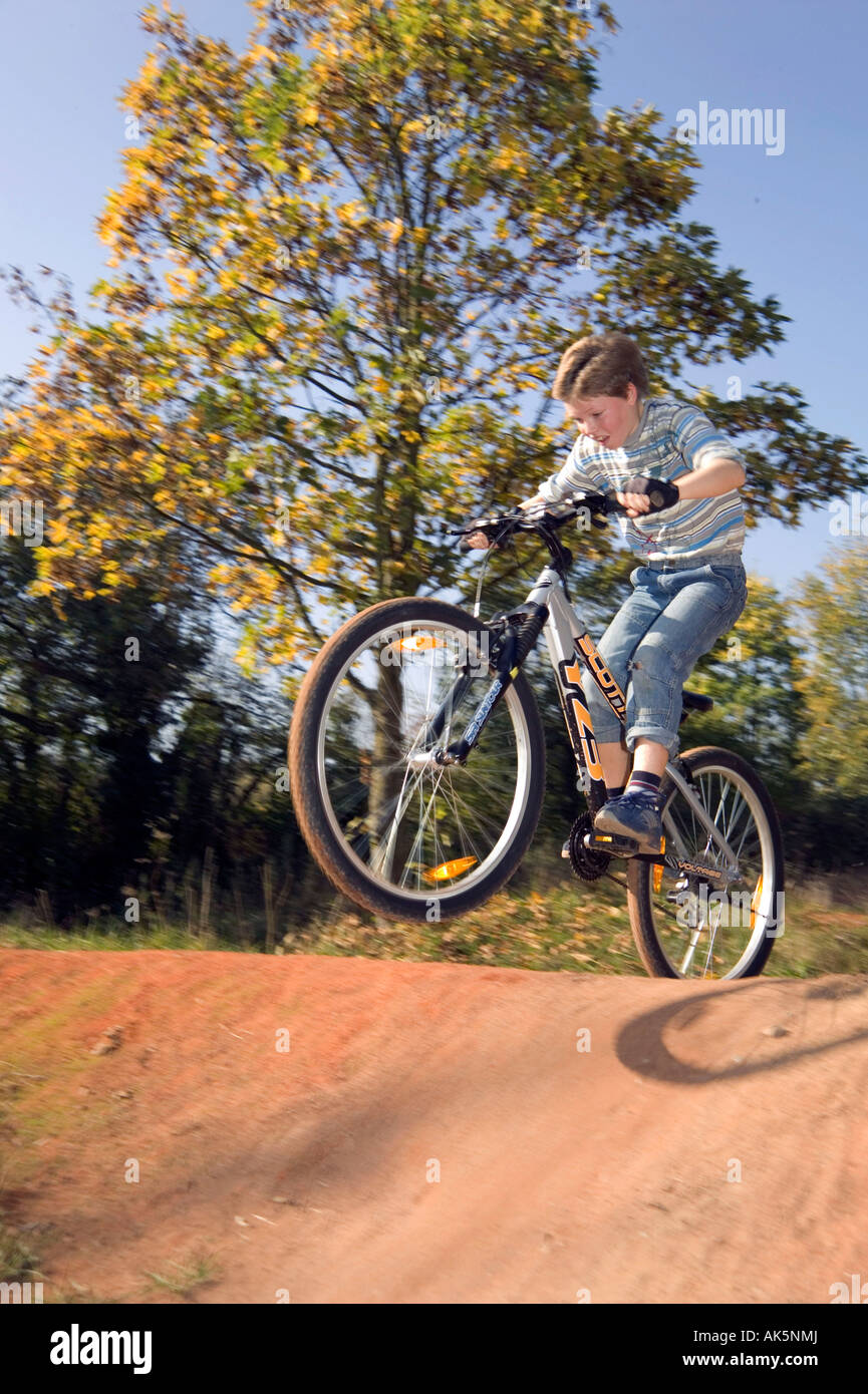 Boy with bike Stock Photo - Alamy