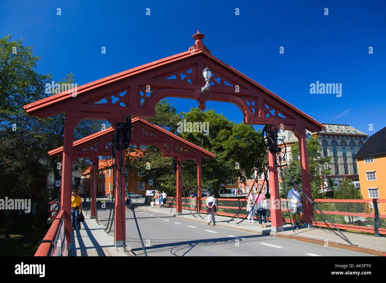 Bridge over the river nidelva hi-res stock photography and images - Alamy