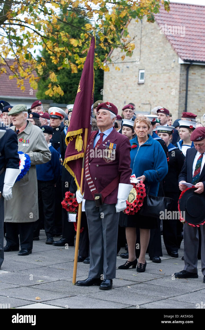War veterans pays their respect at Remembrance Sunday Service Stock ...
