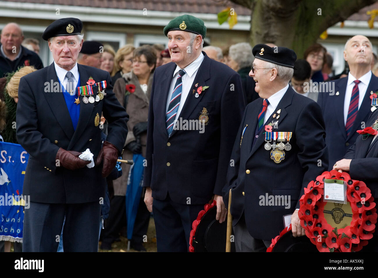 War veterans pays their respect at Remembrance Sunday Service Stock ...