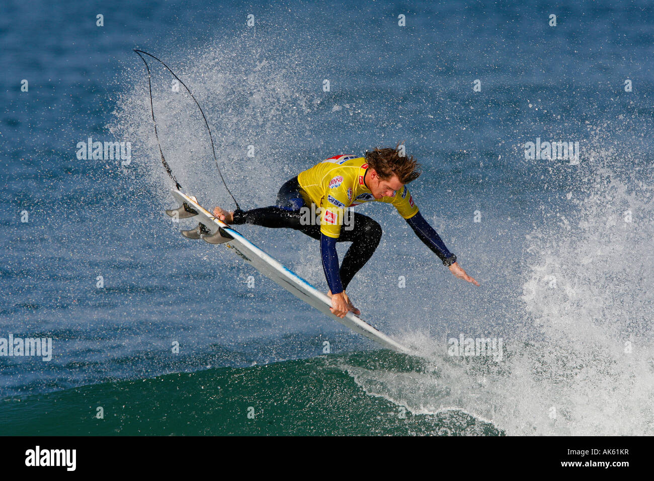 South Africa's pro surfer Ricky Basnett surfs a wave during the ASP ...