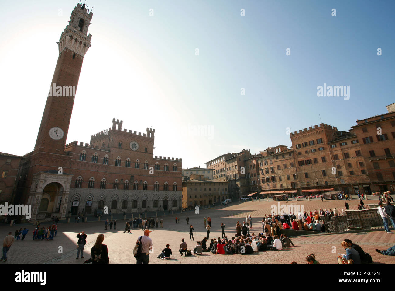 Tourists soak up the atmosphere and photograph snapshot famous landmark ...