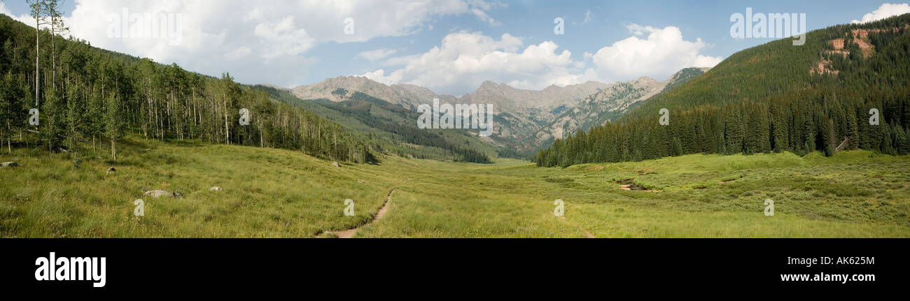 panoramic mountain valley in Colorado Stock Photo - Alamy