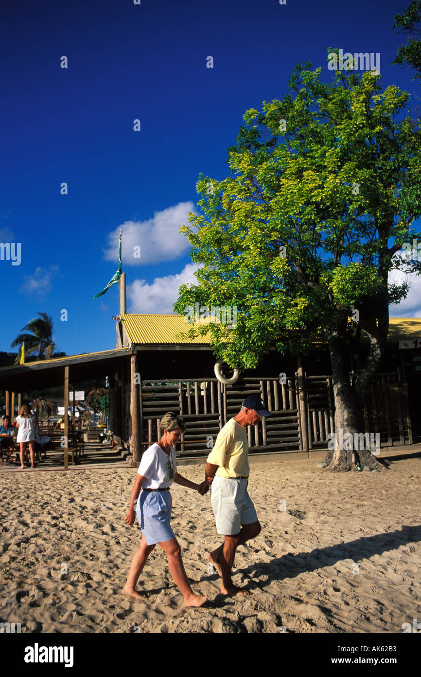 Anguilla, Sandy Ground, Johnnos Beach Bar Stock Photo - Alamy