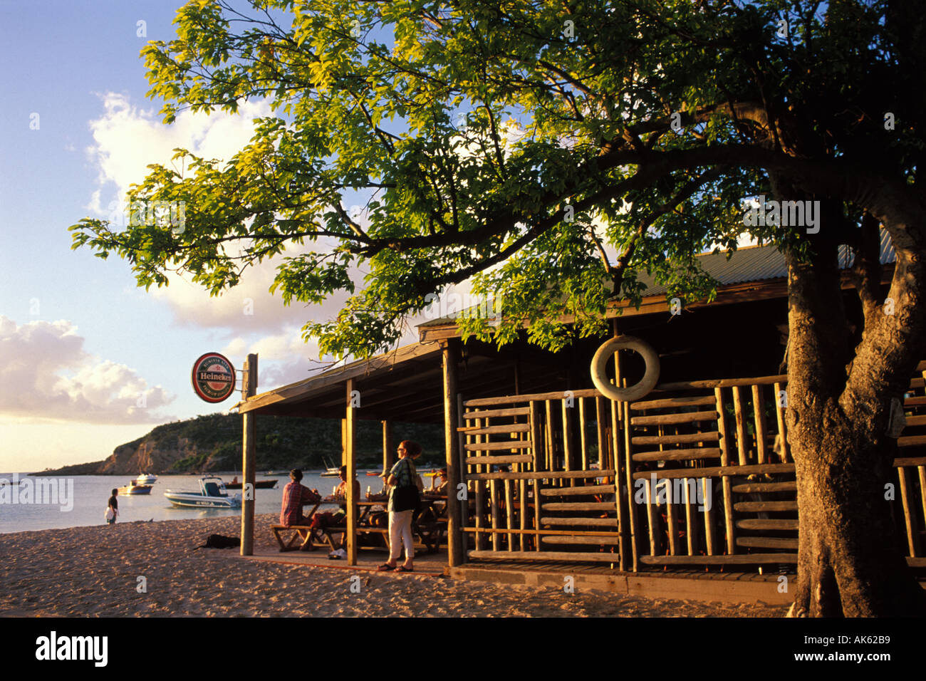 Anguilla, Sandy Ground, Johnnos Beach Bar Stock Photo - Alamy