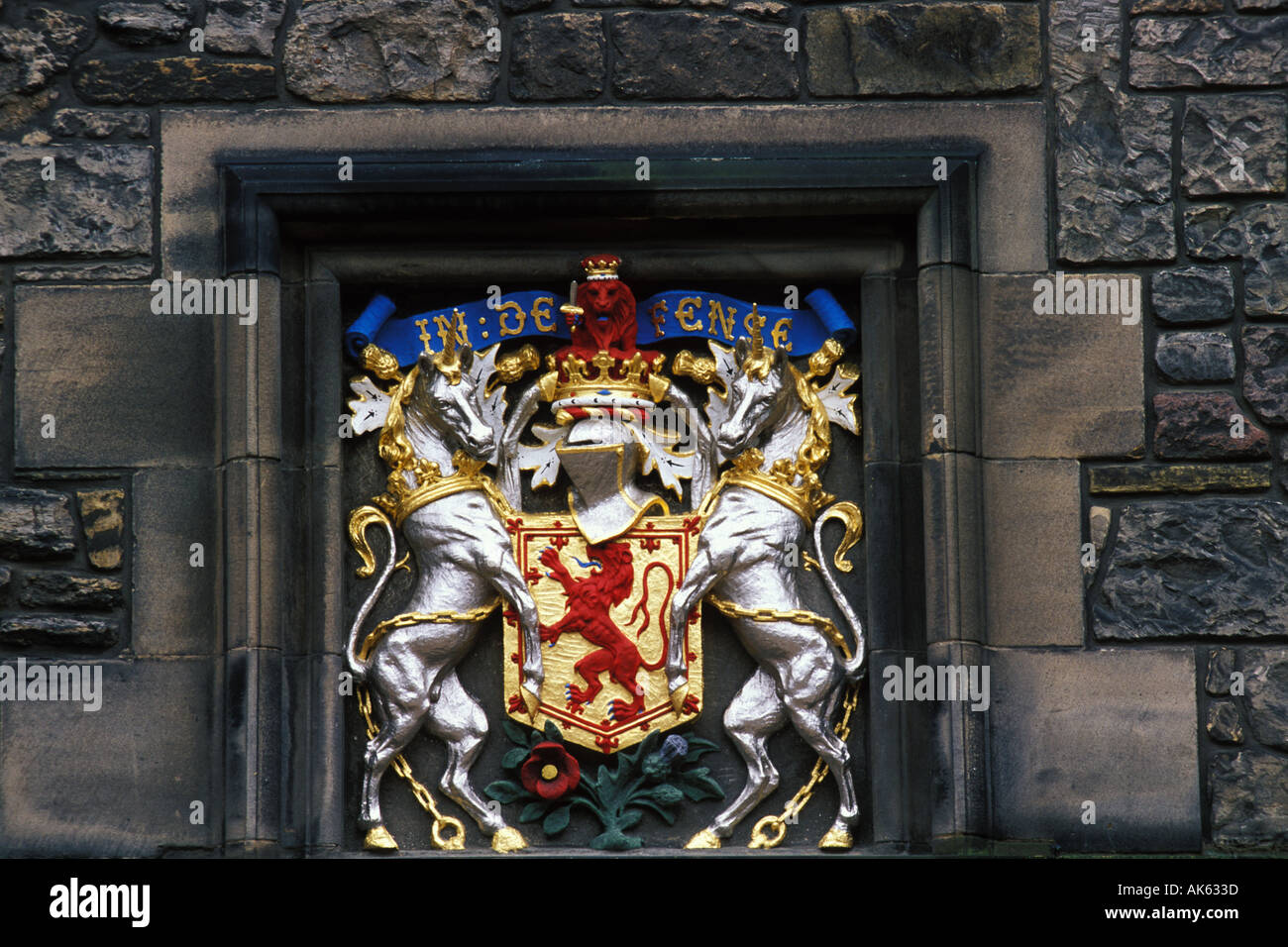 Scotland, Edinburgh, Edinburgh Castle, coat of arms Stock Photo - Alamy