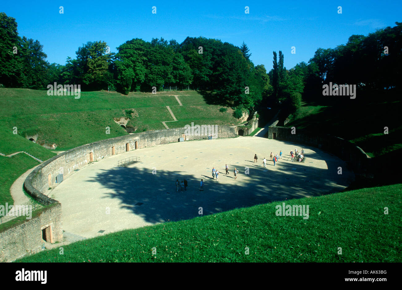 Roman amphitheatre / Trier Stock Photo - Alamy