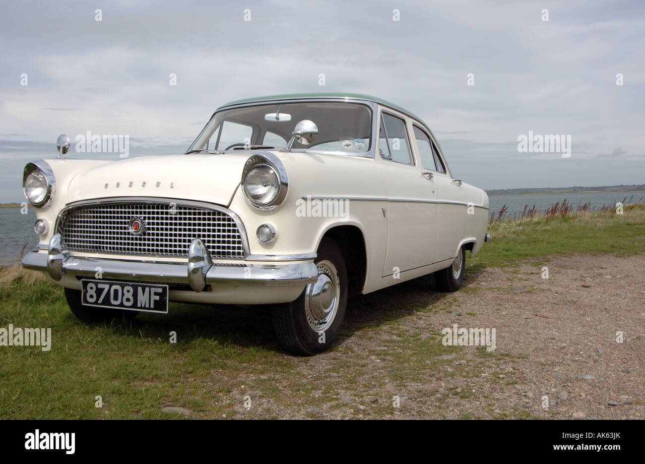 Ford Consul car at a remote beach Stock Photo - Alamy