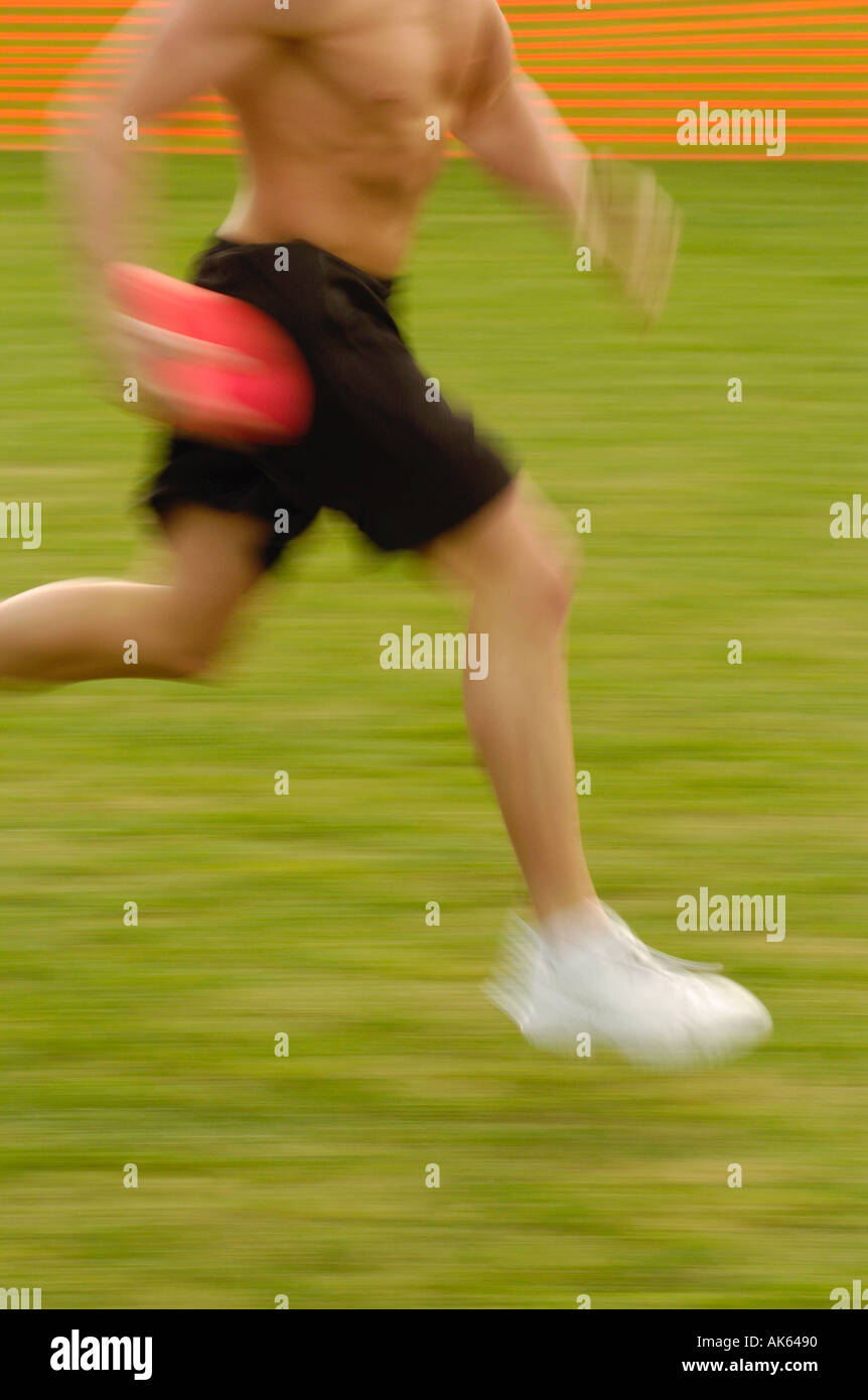 Man playing touch american football hi-res stock photography and images ...