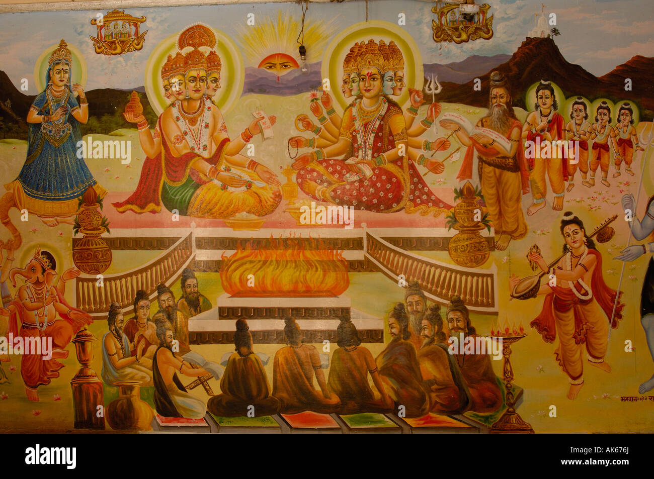 Brahma Temple. Pushkar, Rajasthan. INDIA Stock Photo - Alamy