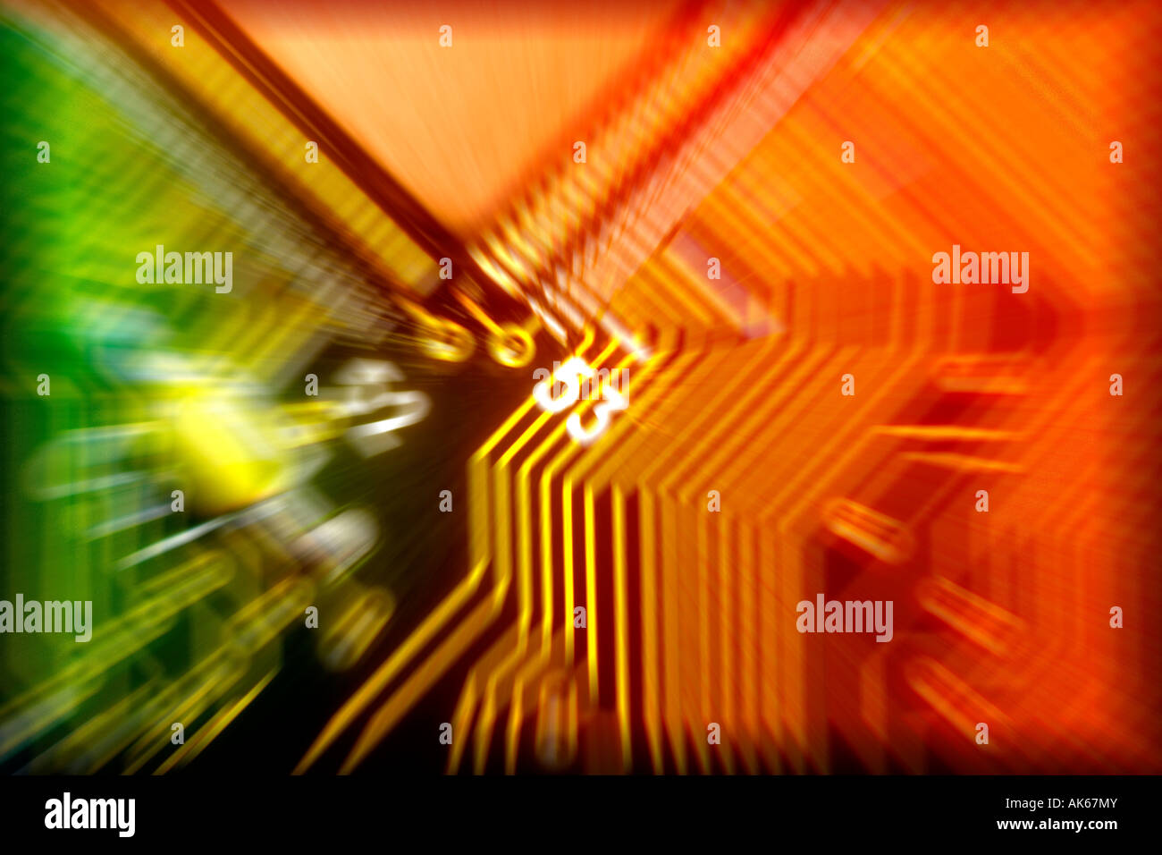 zoomed in view of colorful circuit board Stock Photo - Alamy