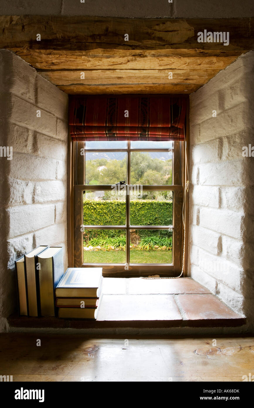 Spanish Style Window and Books Stock Photo - Alamy