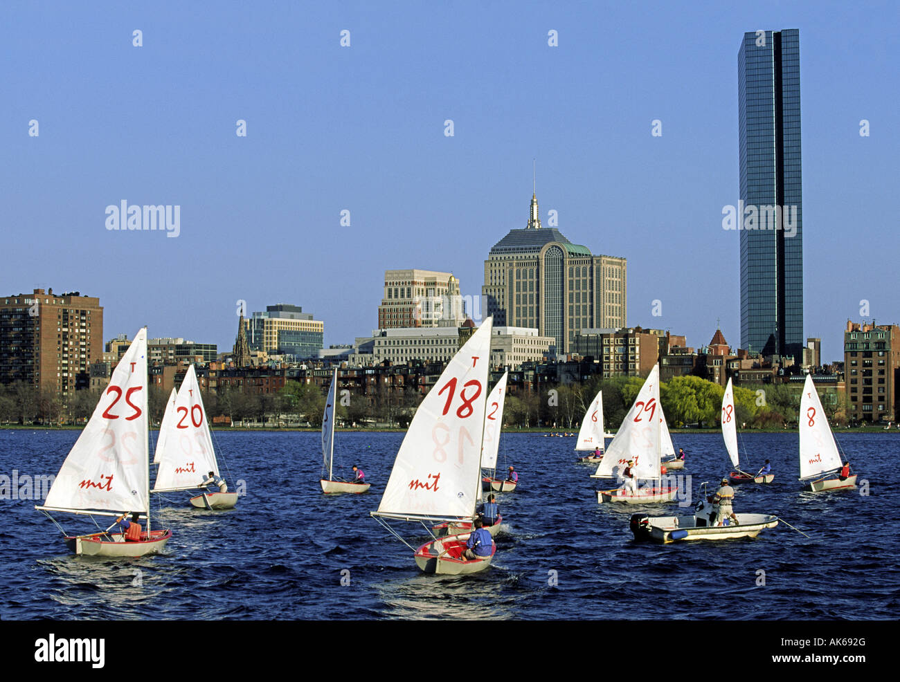 Sail boats on the Charles River in Boston Stock Photo - Alamy