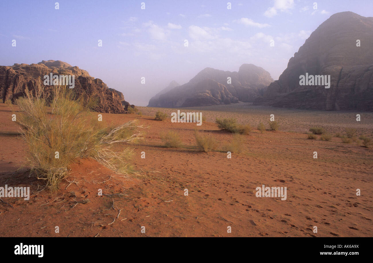 Desert Landscape Wadi Rum Jordan Stock Photo - Alamy