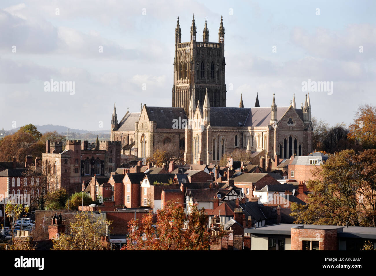 Worcester cathedral in the centre of Worcester, UK Stock Photo - Alamy