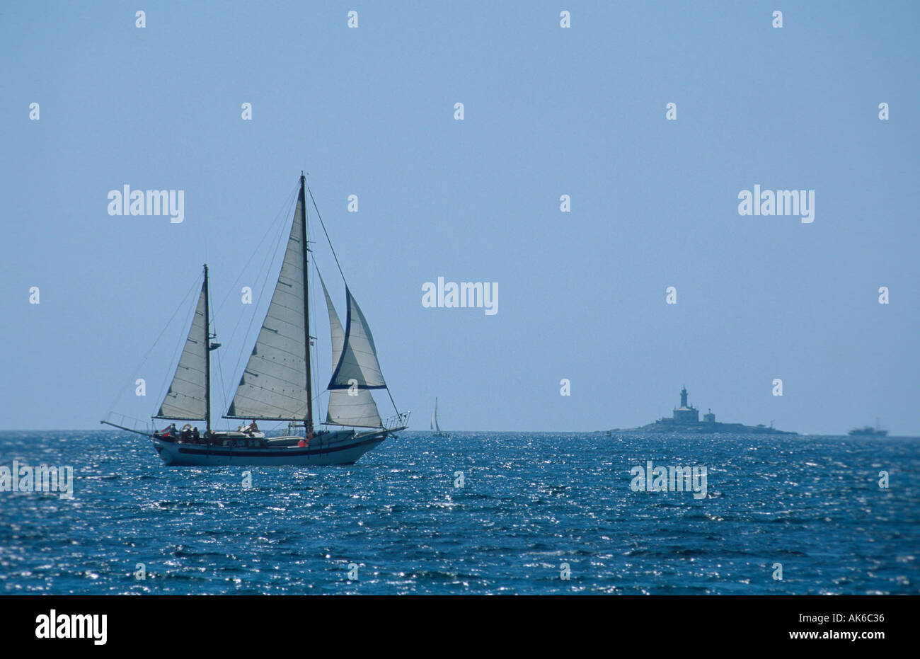 Sailing Ship on the Adriatic Sea near Rovinj Istria Croatia Segelboot ...