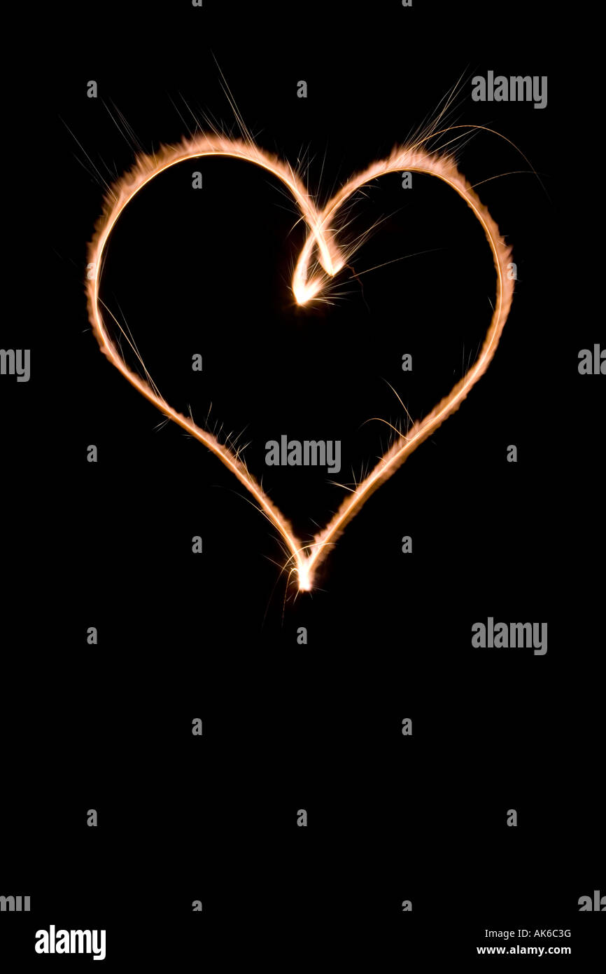Sparkler heart hi-res stock photography and images - Alamy