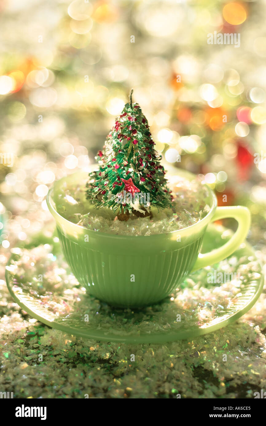 Christmas Tree in a Cup Stock Photo - Alamy